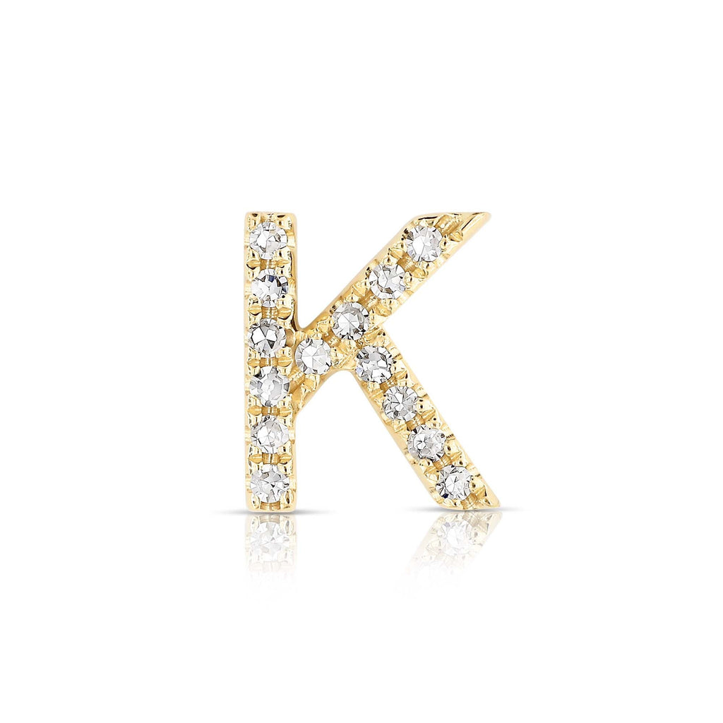 Yellow Gold Letter K Charm – DOSHA